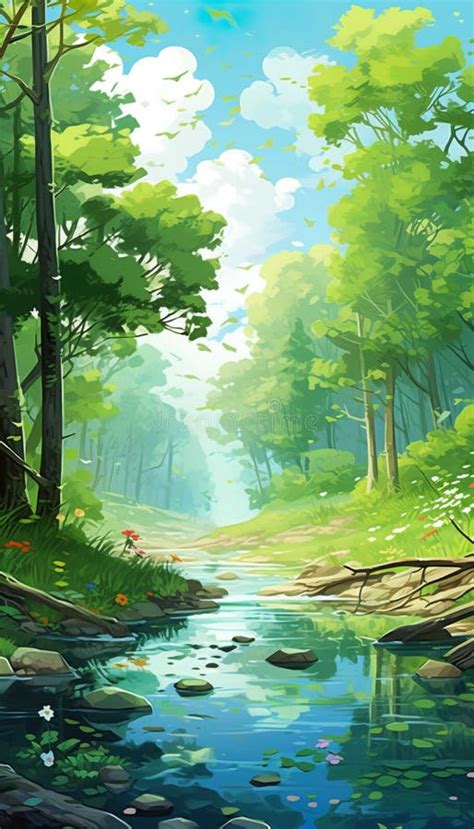 Background Wallpaper Illustrator Trees In Forest Fresh Green Splash