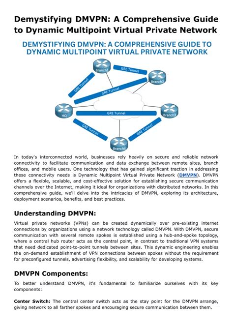 Ppt Demystifying Dmvpn A Comprehensive Guide To Dynamic Multipoint Virtual Private Powerpoint