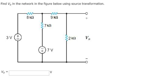solved find vo in the network in the figure below using