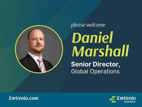 Emvenio Research On Linkedin We Would Like To Welcome Daniel Marshall