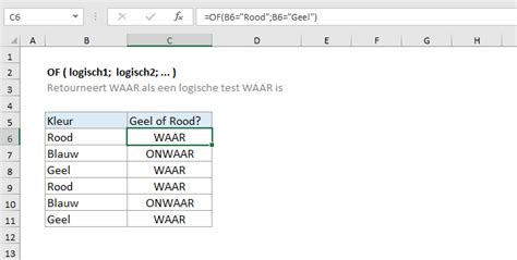 Of Functie Excel Wiki