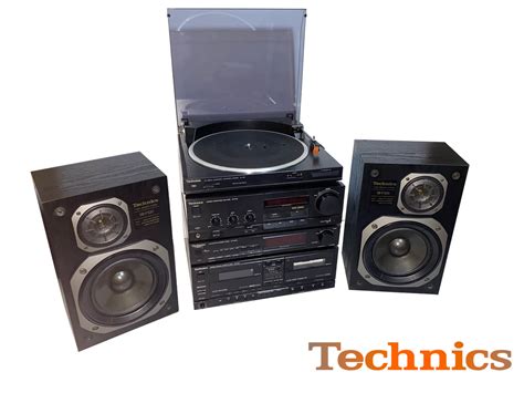 Technics Shelf Component Midi Hi Fi System 1990 Turntable Amplifier Tuner Dual Cassette