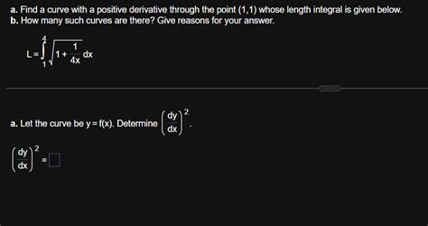 A Find A Curve With A Positive Derivative StudyX