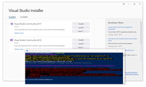 Can T Build Aspnetcore Source With Vs Rtm Issue Dotnet Aspnetcore Github
