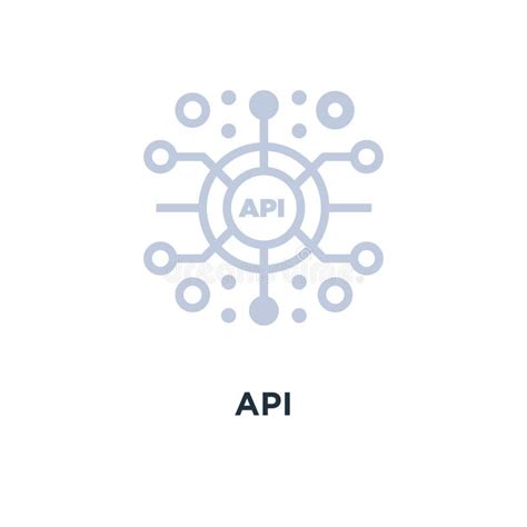 api icon application programming interface concept symbol desig stock