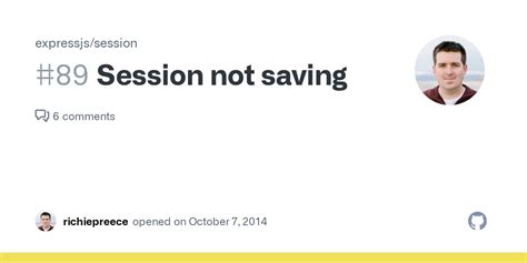 session not saving · issue 89 · expressjs session · github