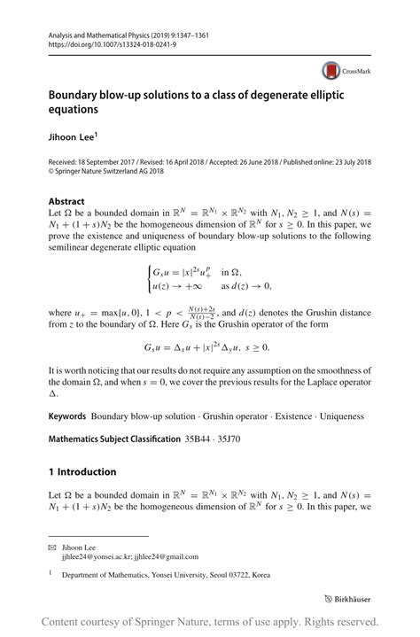 Boundary Blow Up Solutions To A Class Of Degenerate Elliptic Equations