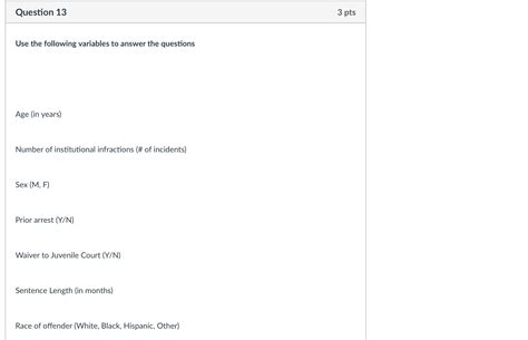 Solved Use The Following Variables To Answer The Questions Chegg