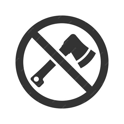 Premium Vector Axe Restriction Icon