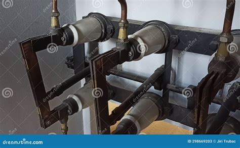 Large Industrial High Voltage Switch Electric Sparks Fly From The High