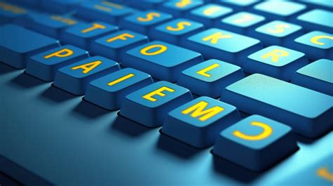 Account Security Secure Your Keyboard With Qwerty Letters And Yellow