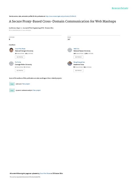 A Secure Proxy Based Cross Domain Communication Fo Pdf World Wide