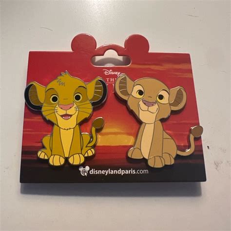 Disney Accessories Disneyland Paris Simba And Nala Oe Pin Set Poshmark