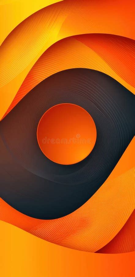 Abstract Orange Gradient Background With Dynamic Curves And Flowing Shapes Creating A Modern And