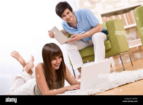 Woman Laptop Notebook Stock Photo Alamy