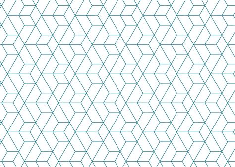 청록색과 흰색 아이소메트릭 큐브 라인 원활한 패턴 벡터 3d 블록 라인 아트 기하학적 배경 프리미엄 벡터