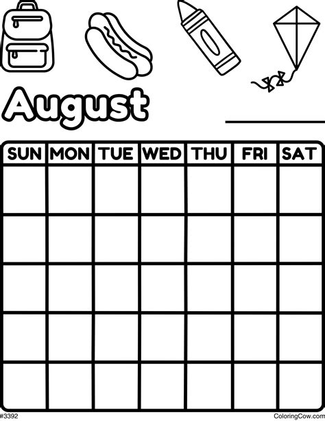 August Coloring Pages Printable 2025
