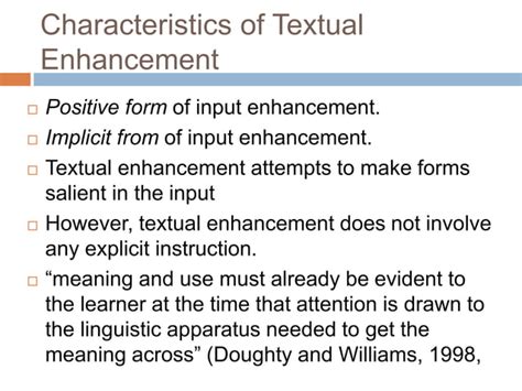 Textual Enhancement Ppt