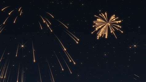 Festive New Year Celebration Firework Display Background With Exploding