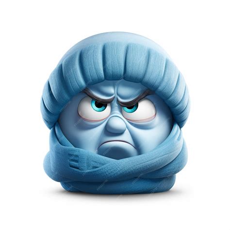 Premium Ai Image Cold Face Emoji On White Background High Quality 4k Hdr