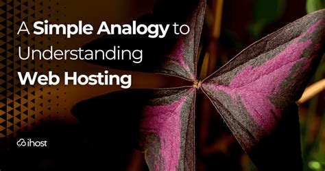 A Simple Analogy To Understanding Web Hosting Ihost