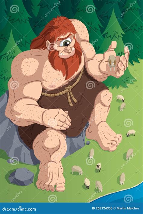 Cyclops And Sheep Stock Vector Illustration Of Greek 268124355