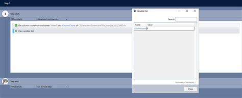 Excel Column Actions Dac