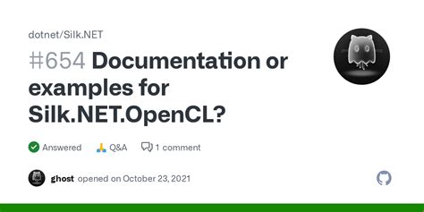 documentation or examples for silk opencl · dotnet silk