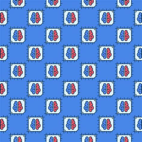 Ai Cpu Chip Vector Artificial Intelligence Processor Colored Seamless Pattern 23119765 Vector