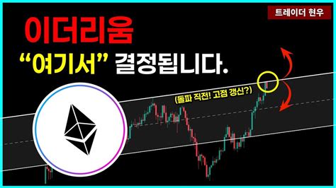 이더리움 여기서 결정됩니다 돌파 직전 고점 갱신 완벽 타점 공개합니다 현우 트레이더 Youtube