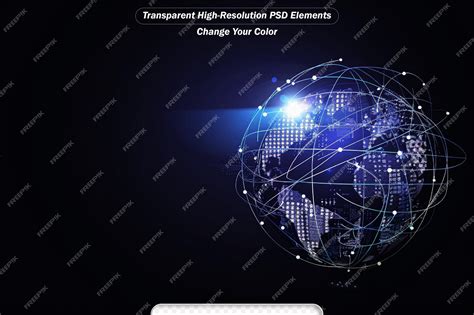 Premium Psd Global Network Connection World Map Abstract Technology Background
