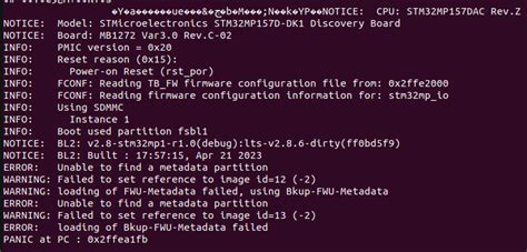 Solved Stm32mp1 Loading Of Bkup Fwu Metadata Failed Stmicroelectronics Community