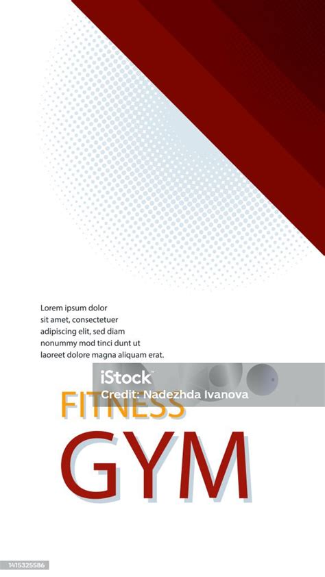 플랫 디자인 체육관 피트니스 스토리 템플릿 벡터 일러스트레이션 동작 활동에 대한 스톡 벡터 아트 및 기타 이미지 동작 활동