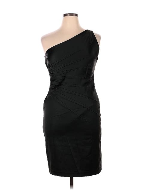 David Meister 100 Polyester Solid Black Cocktail Dress Size 14 81