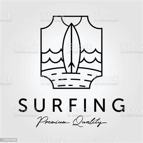 휴가 해변 서핑 라인 아트 벡터 로고의 배지 익스트림 스포츠 서핑 로고의 일러스트 디자인 0명에 대한 스톡 벡터 아트 및 기타 이미지 0명 건강한 생활방식 격리