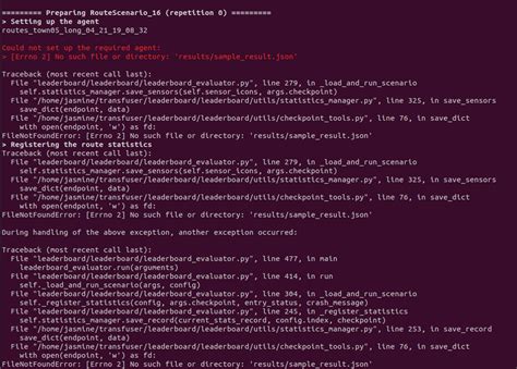 No Such File Or Directory Resultssampleresultjson · Issue 2 · Autonomousvisiontransfuser