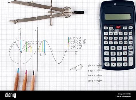 Sine Function Maths Background Stock Photo Alamy