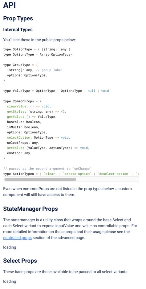 React Props Loading Issue · Issue 4796 · Jedwatsonreact Select · Github