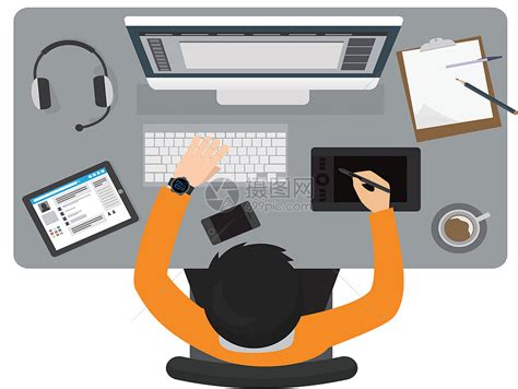 工作插画图片下载 正版图片400334790 摄图网