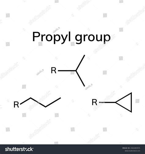 Chemical Structural Formulas Of Propyl Group Royalty Free Stock