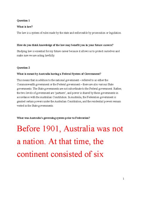 laws1100 tutorial 1 assignment question 1 what is law the law is a system of rules made by