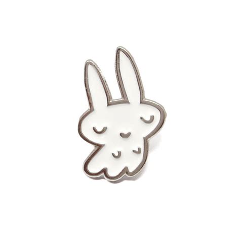 Ghost Bunnie Enamel Pin Myplasticheart