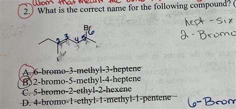 Solved What Is The Correct Name For The Following