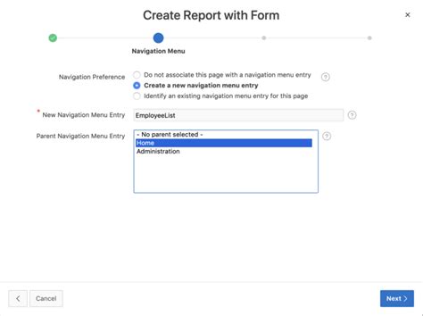 Oracle Apex Create Report With Form With Region Display Selector