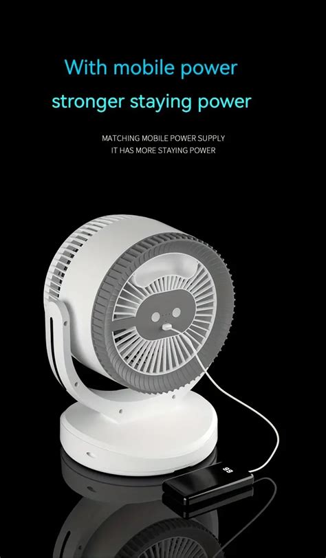 집에서는 조용한 큰 바람 선풍기 야간 조명 순환 선풍기 2 In 1 사무실 데스크톱 선풍기 Usb 충전 선풍 Temu Korea