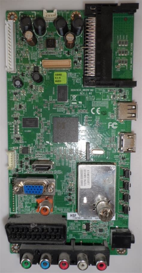 MAIN BOARD 32AV933_MAIN BD REV:1.02 MB/TOSH/32AV933