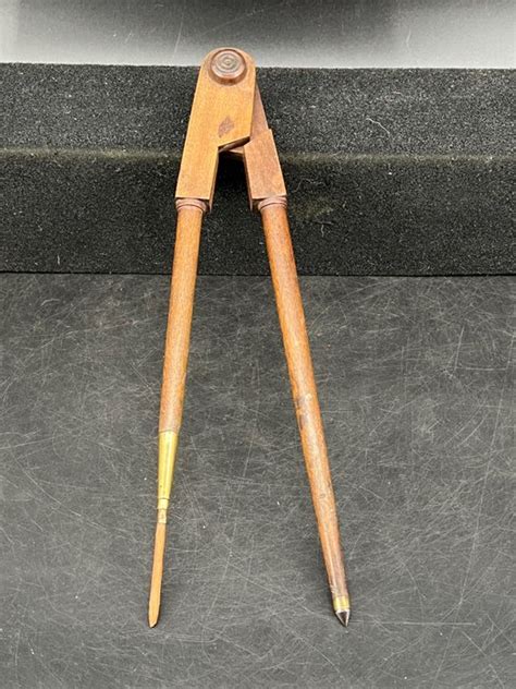 Large Antique Drawing Compass Compass Carpenter Wood Catawiki