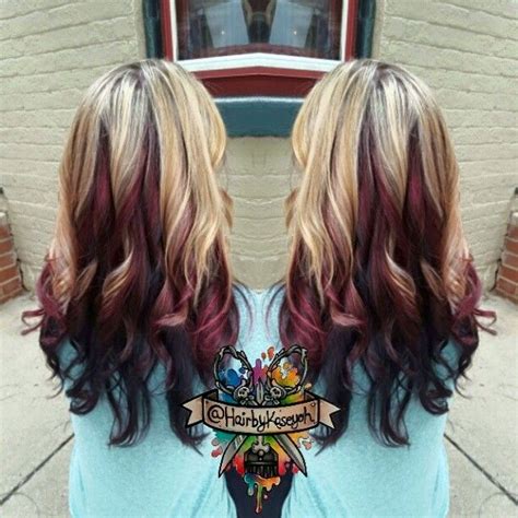 Burgundy Blonde Hair Ombre Hair Color Burgundy Hair