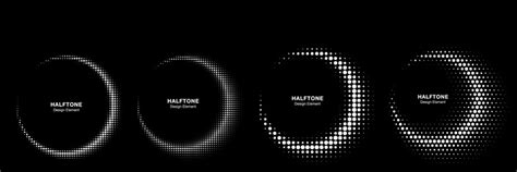 Linear Half Tone Pattern Semicircle Border Red Vector Image