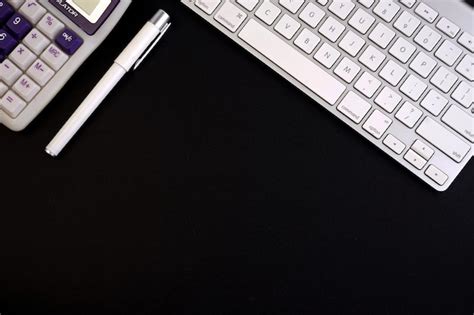 Premium Photo High Angle View Of Computer Keyboard On Black Background